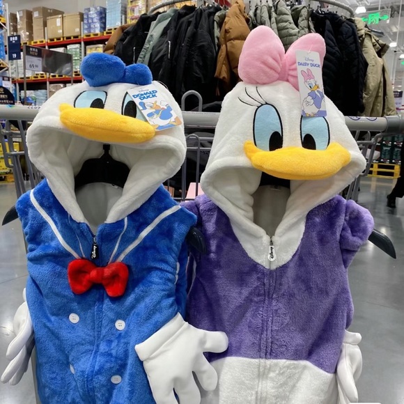 Disney | Costumes | Disney Donald Duck Daisy Hooded Plush Puffy Costume ...